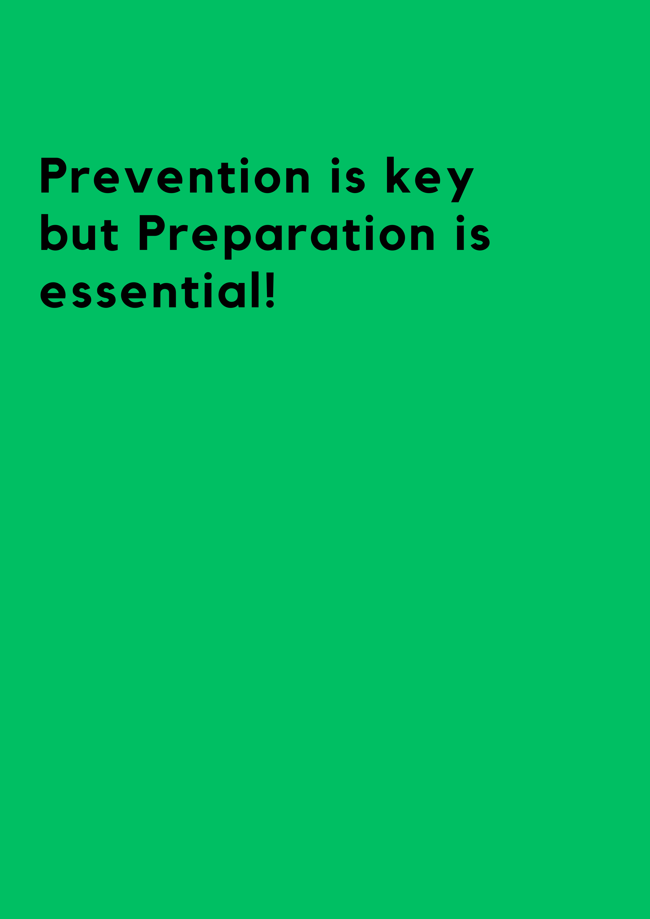Prevention is key but Preparation is essential! - BCyber